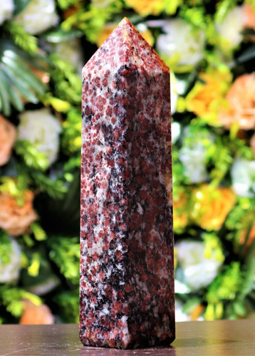 265MM Spessartite Garnet Obelisk Chakra Balance Albite Feldspar 4 ...