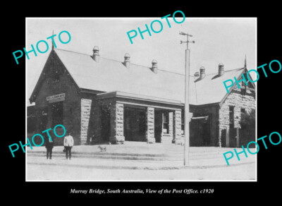 OLD POSTCARD SIZE PHOTO MURRAY BRIDGE SA, VIEW OF THE POST OFFICE c1920 ...