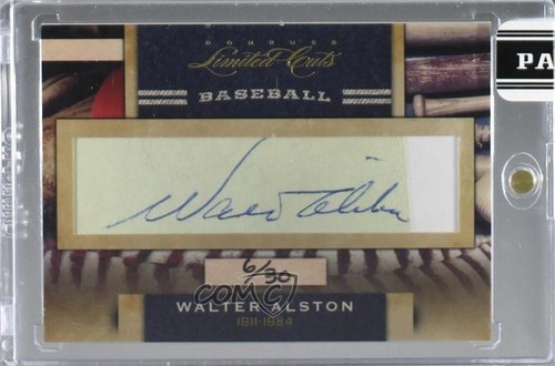 2011 Donruss Limited Cuts Cut Signatures /30 Walter Alston Cut ...