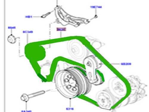 LAND ROVER PRIMARY DRIVE BELT LR4 3.0L NEW LR184641 | eBay
