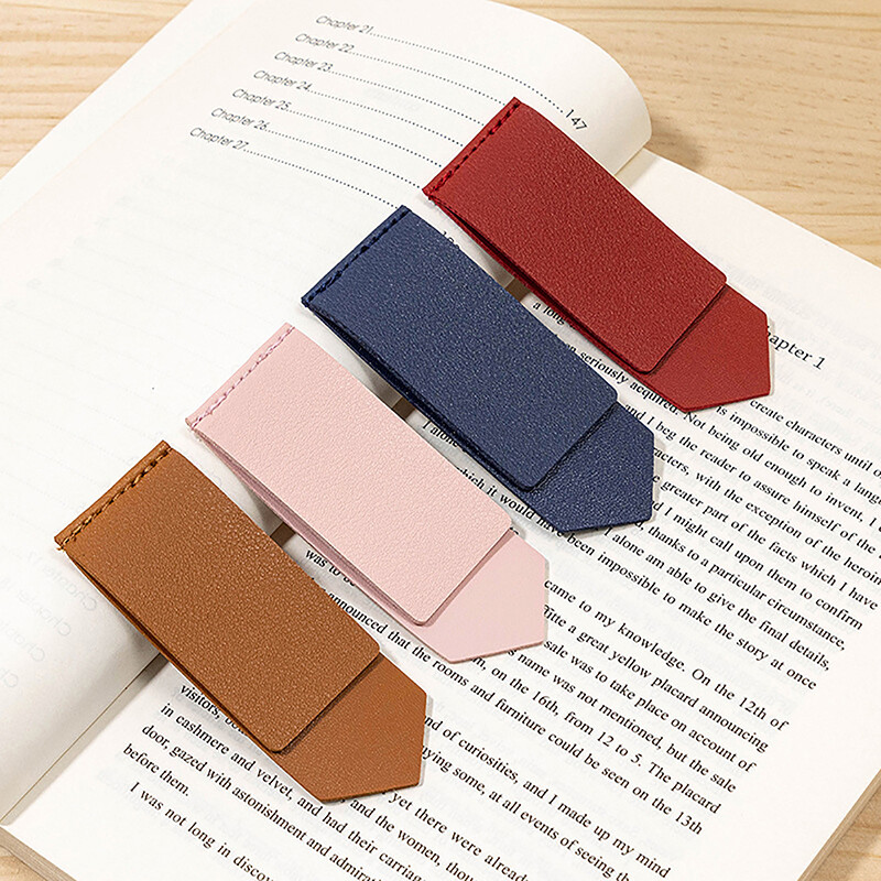 PU Leather Square Label Student Stationery Portable Bookmark For ...