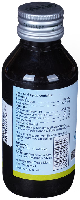 Charak ALKA 5 Syrup 100ml ALKA5 | Herbal Supports Normal urine pH ...