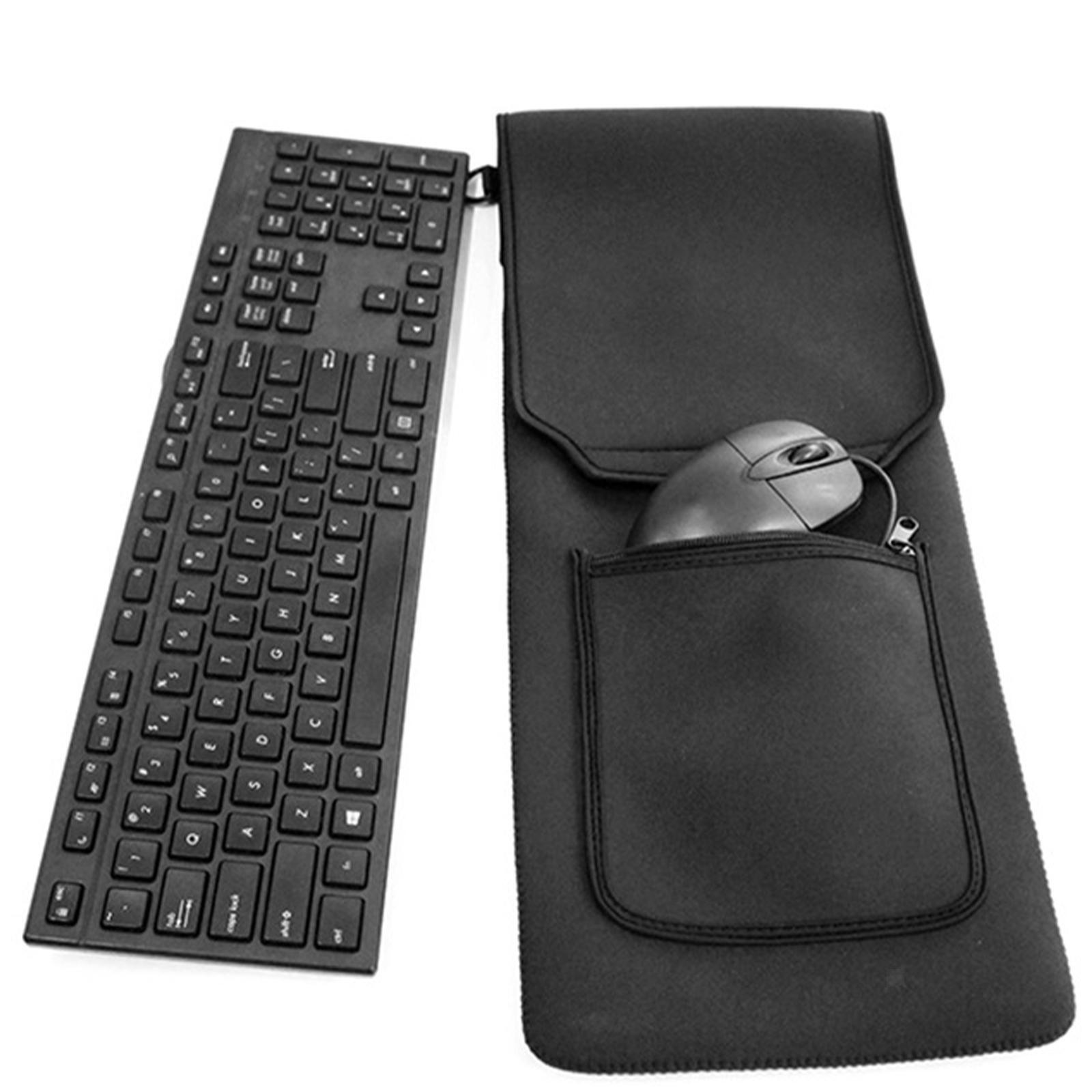 Keyboard Mouse Sleeve Travel Case Black Multifunctional Keyboard ...