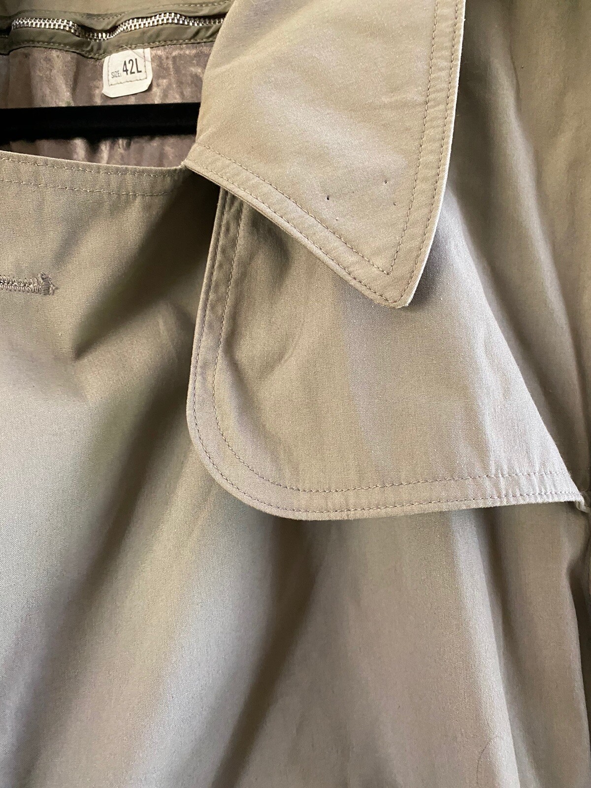 USMC All Weather Coat Long Trench Military Issue Mens 42L Large Green ...