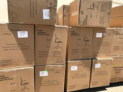 Open Box Humanscale Liberty Office Desk Chair Black - Pinstripe Silver ...