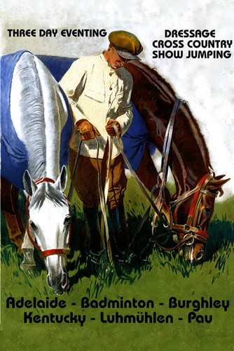 Horse Eventing Dressage Jumping Thoroughbred Vintage Poster Repro FREE ...