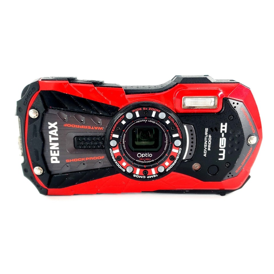 Pentax Optio WG-2 16.0MP Digital Camera Red w/ Charger & Battery Tested ...