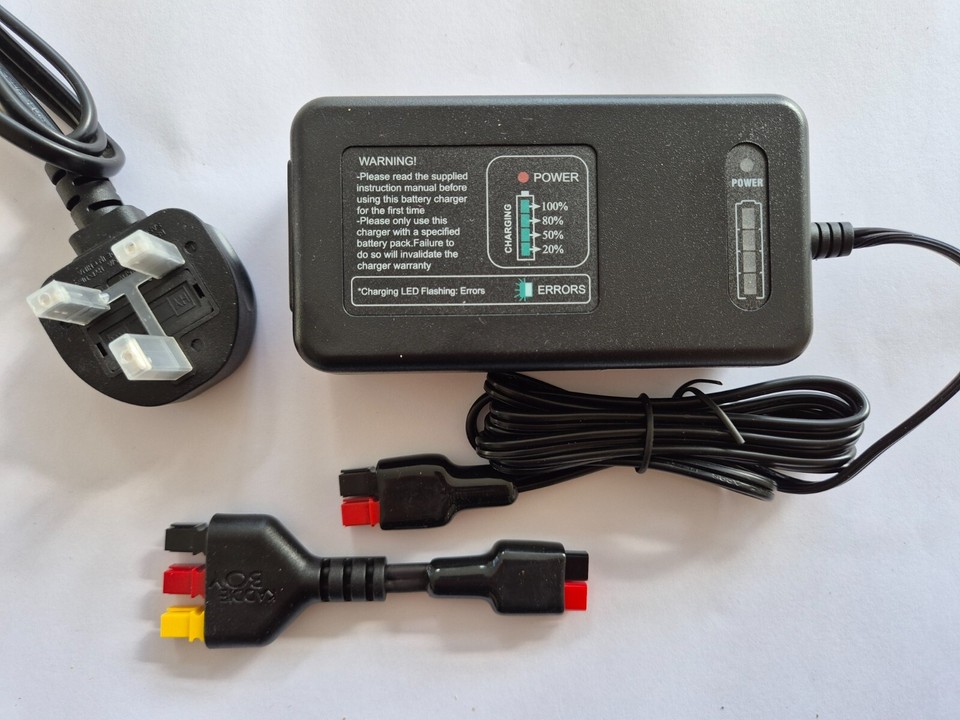 Lithium ION Battery Charger for Powakaddy FW3, FW5 & FW7 - Not for 30V ...