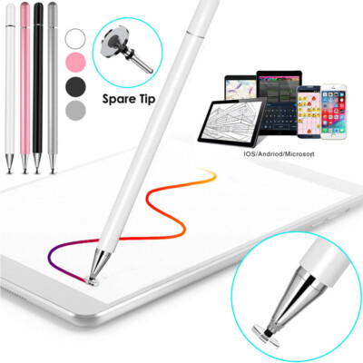 Thin Capacitive DISC Touch Screen Stylus Pen For Android Tablets iPads ...
