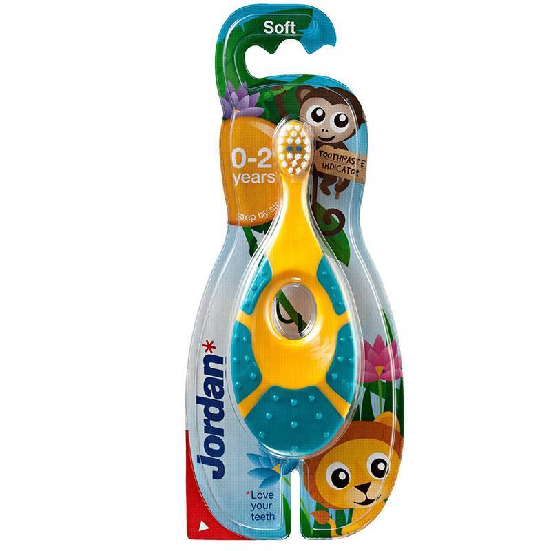 Jordan 0-2 Years Baby Toothbrush - easy to hold soft bristle teething ...