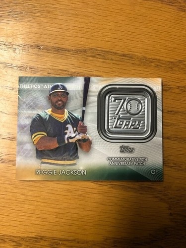 2021 Reggie Jackson Topps 70th Anniversary Logo Patch baseball card ...