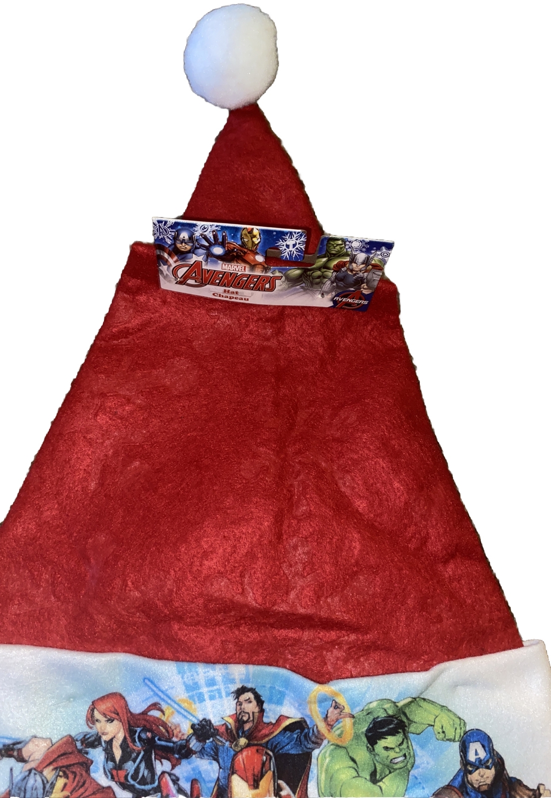 Marvel+Avengers+Holiday+Christmas+Felt+Pom+Pom+RED+Santa+Hat+16+Inch ...