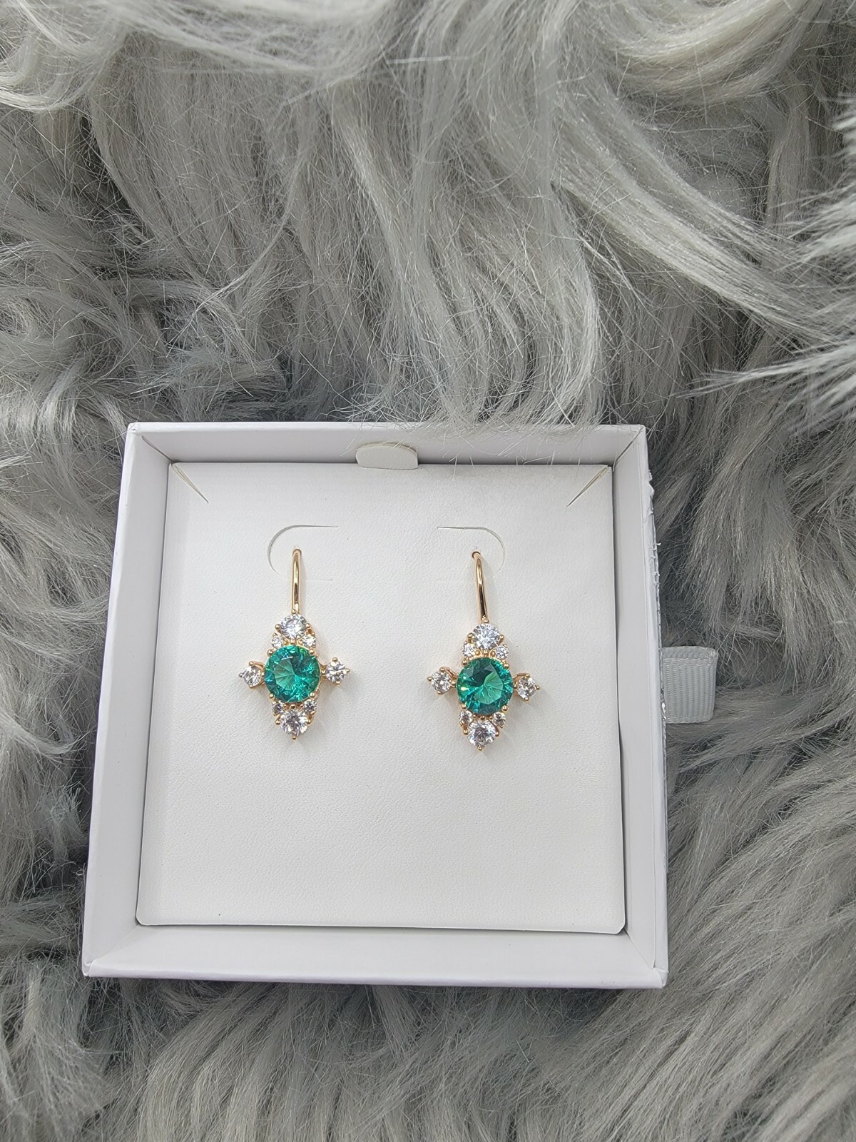 Lab Created Emerald Bomb Party Earrings | eBay