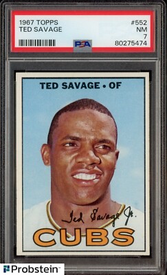 1967 Topps #552 Ted Savage Chicago Cubs PSA 7 NM | eBay