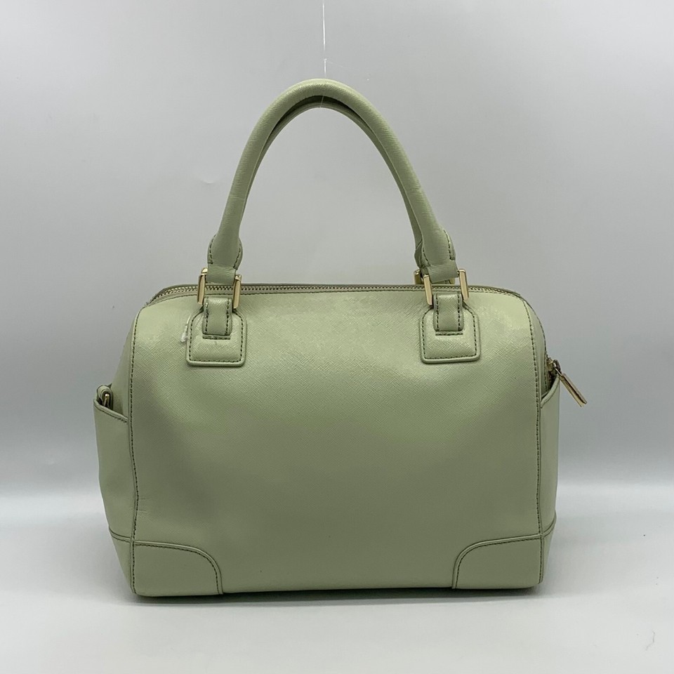 Tory Burch Robinson Middy Mint Julep Green Saffiano Leather Satchel | eBay