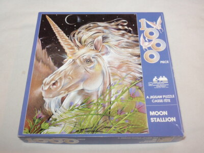 Moon Stallion Unicorn 1000 Pc Jigsaw Puzzle by APC *COMPLETE* | eBay