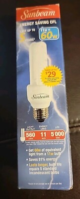 Mighty Bulb Sunbeam 560 Lumens Energy Saving Compact Fluorescent Bulb ...
