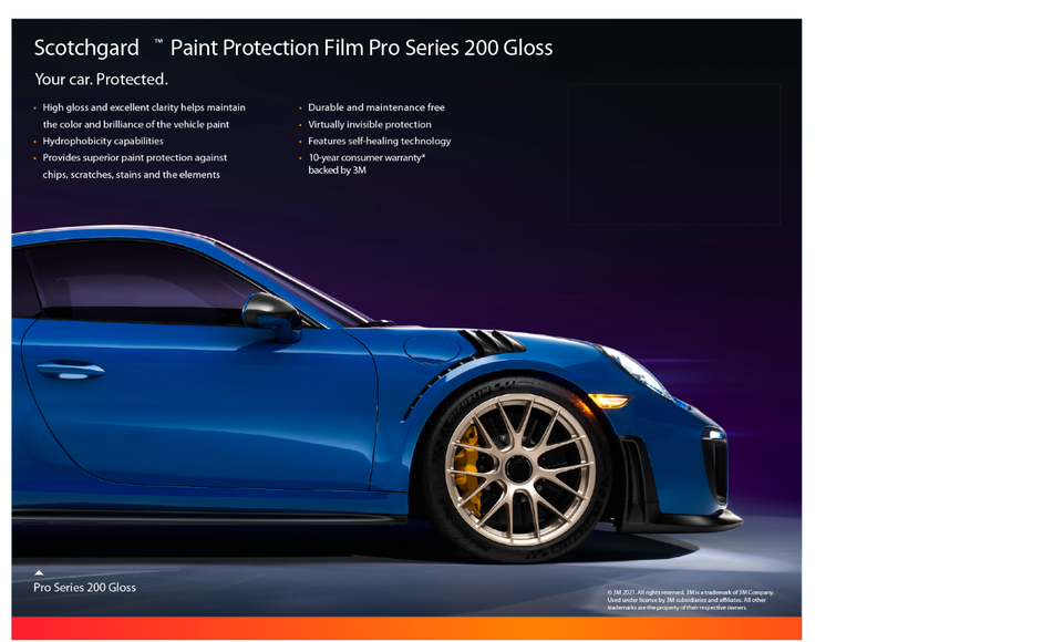 83-91 Porsche 944S - 3M Pro200 PPF Ceramic Coated Clear Stone Guard Set ...