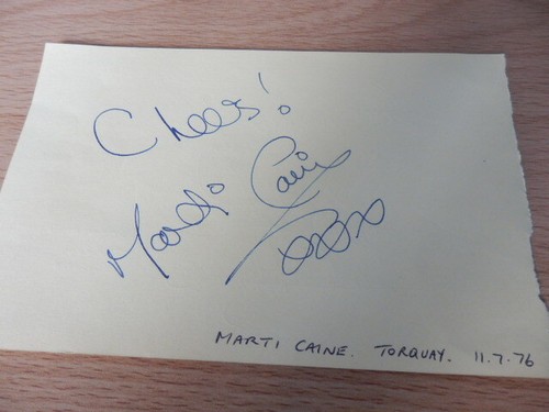 MARTI CAINE / BERNIE FLINT - TV PRESENTER / POP SINGER - AUTOGRAPH ...