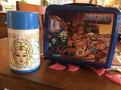 1985 masters of the universe Plastic Lunch Box And Sh-ra Thermos | eBay