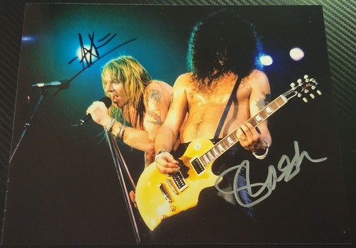 Axl Rose / Slash Guns N Roses GNR Signed 8x10 COA Autograph Photograph ...