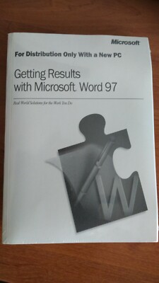 Microsoft Word 97 UK version, Brand New Sealed with Book | eBay