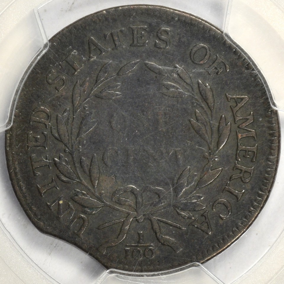 1796 LIBERTY CAP LARGE CENT (S-88) CLIPPED PLANCHET ERROR! PCGS F15 R-4 ...