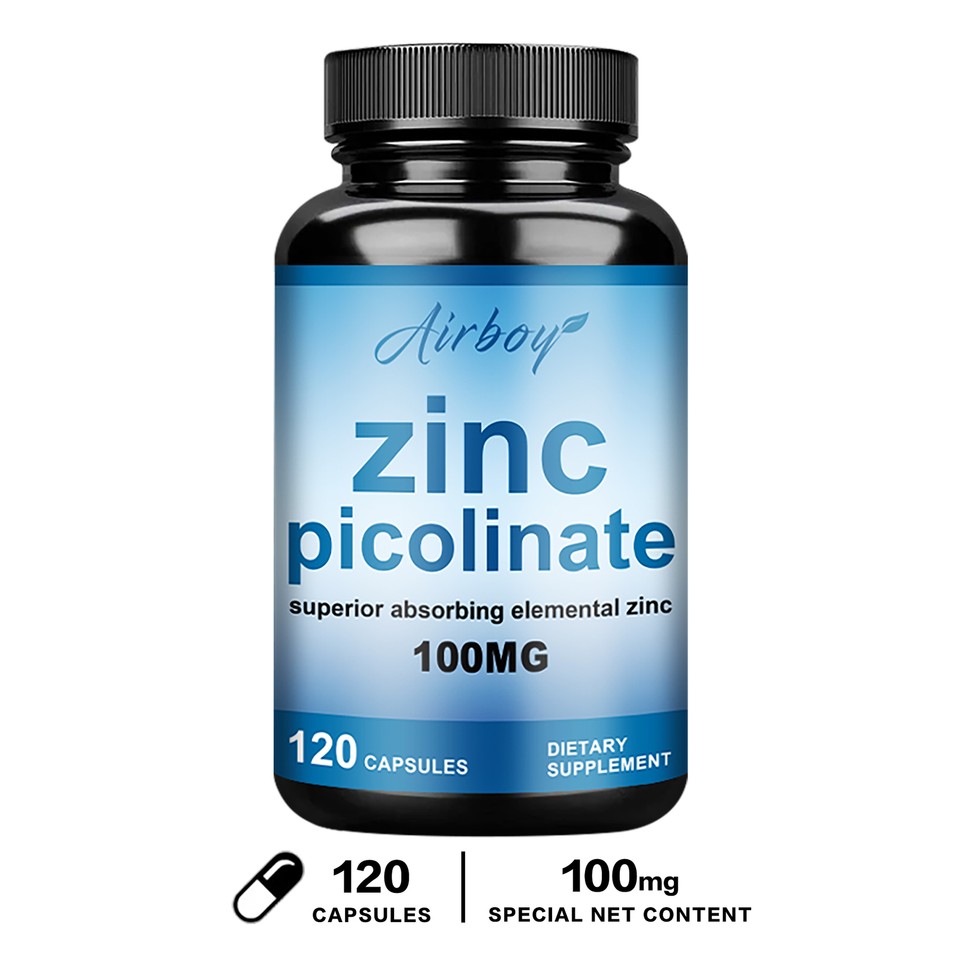 Zinc Picolinate 100mg 120 Veg Capsules-Immune Support and Skin Health ...