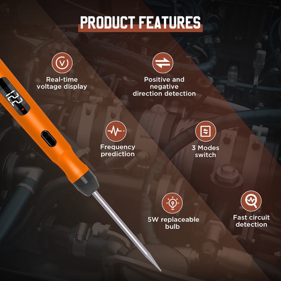 5V-30V Automotive Car Circuit Tester Probe Electrical Detector Voltage ...