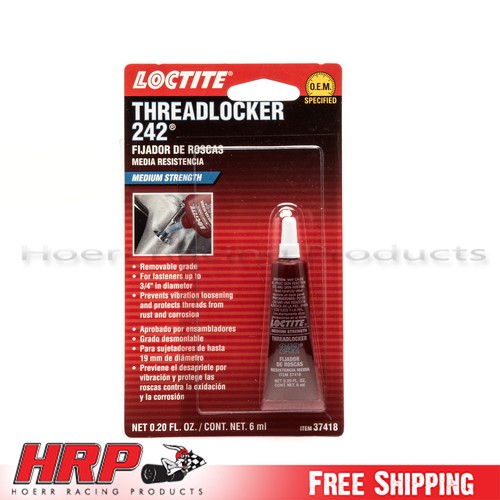 Loctite 37418 Blue Medium Strength Threadlocker Tube (242) -6 ml | eBay