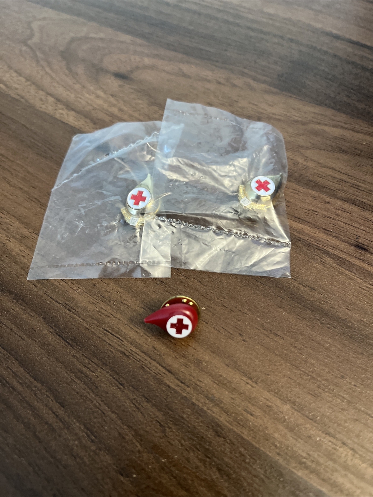 (3)American Red Cross Donor Lapel Pins (2)Vintage 12 Gallon Blood Drop ...