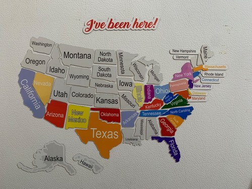 US Map Refrigerator Magnet (All 50 States) w/ Gray Fillers | eBay