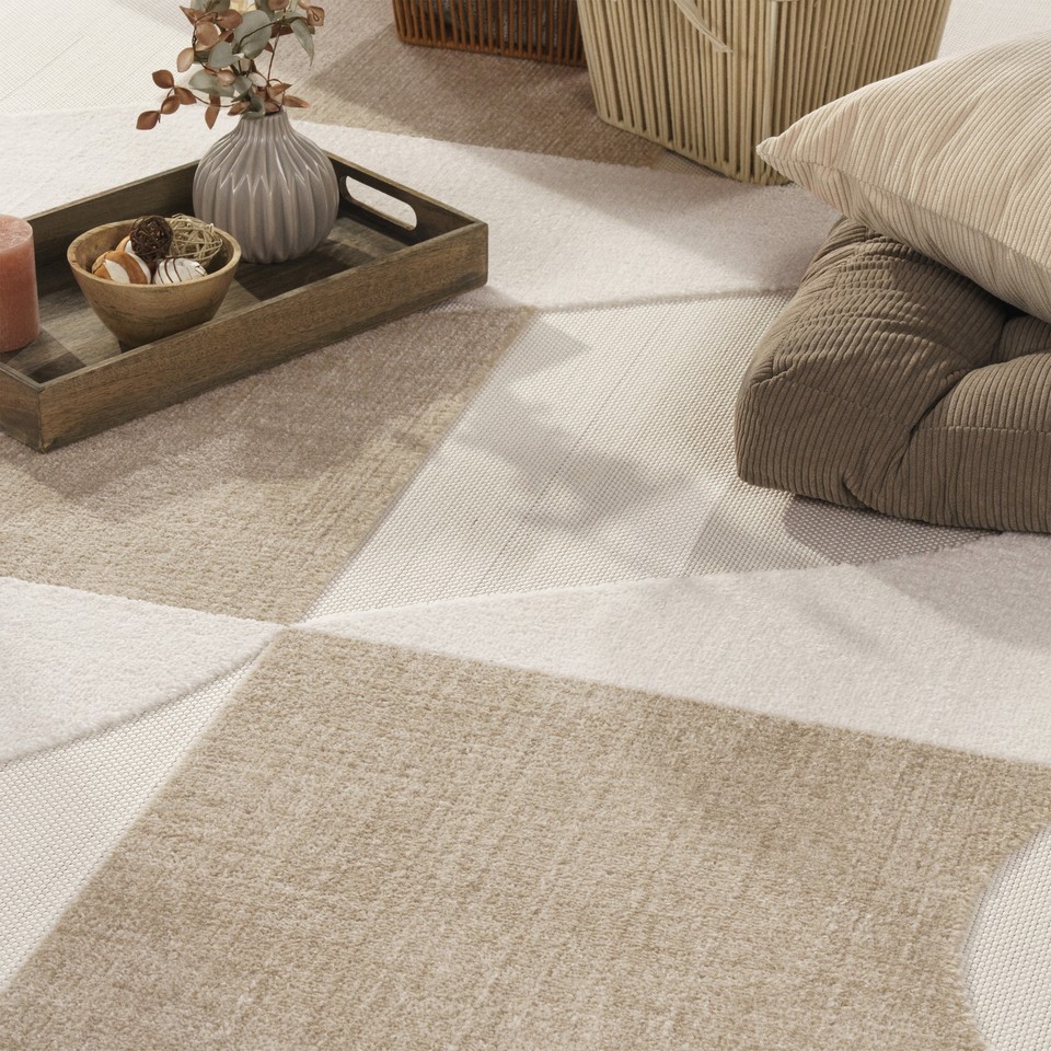 Area Rugs Livingroom Short Pile Large Rug Bedroom Scandi Aztec ...