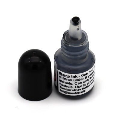 Black Ink For Self Inking Stamp Black 10mm Loyalty Business Card Craft ...