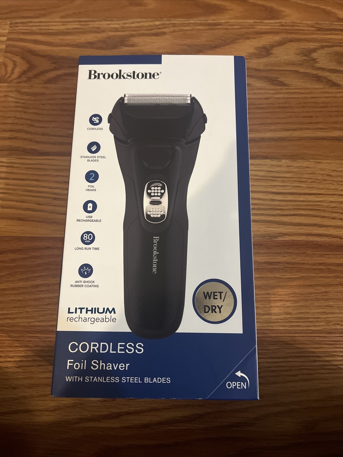 BROOKSTONE Recharge Cordless Wet Dry STAINLESS STEEL BLADE Lithium FOIL ...
