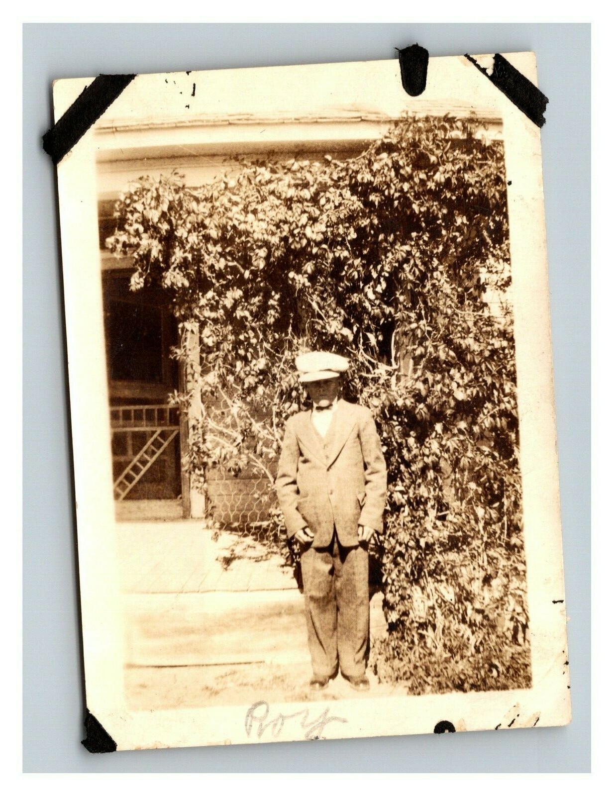 Vintage 1930's Photograph Depression Era Boy in Suit & Newsboy Hat in ...