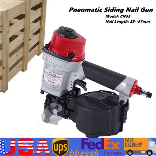 CN55 Pneumatic Coil Siding Nailer Industrial Portable Nail Gun 75psi ...
