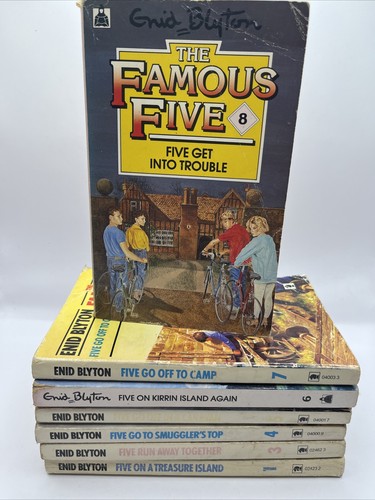 Enid Blyton THE FAMOUS FIVE x 7 Paperbacks (Knight Books 1980s) Bundle ...