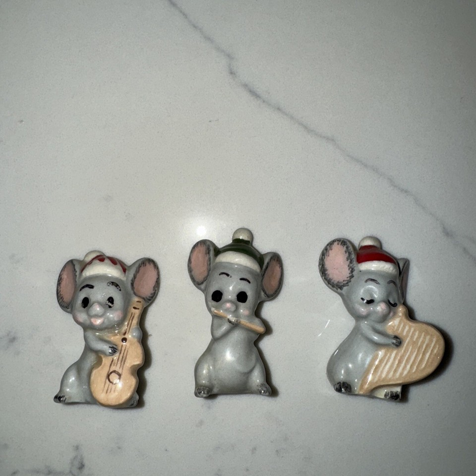Vintage Ceramic Christmas Mice /musical Instruments-lot Of 3 | eBay
