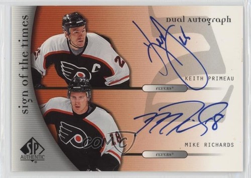 2005-06 SP Authentic Keith Primeau Mike Richards #D-PR Rookie Auto RC ...