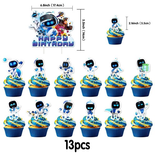 XMAS Astro Bot Party Supplies Party Decorations Set Balloons Cake ...