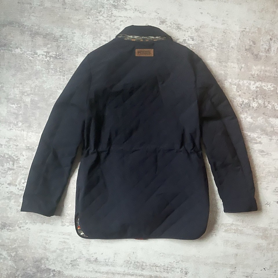 Pendleton Sz M Reversible Jacket Tucson Navy Blue Aztec Southwest Women ...
