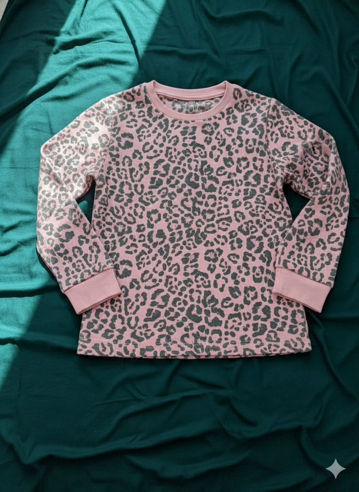 Pink Leopard Print Kids PJ Set 4T | eBay