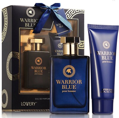 Warrior Blue Bath And Body Gift Set Mens Eau De Parfum Cologne & After ...