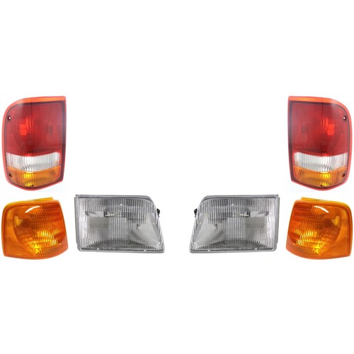 Headlight Kit For 1993-97 Ford Ranger With Tail Light Corner Light Left ...