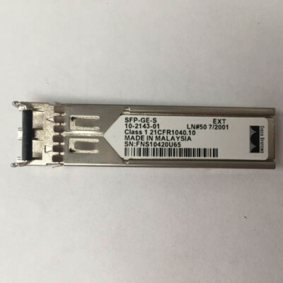 Genuine Cisco 1000BASE SX LC SFP-GE-S 10-2143-01 Transceiver | eBay ...