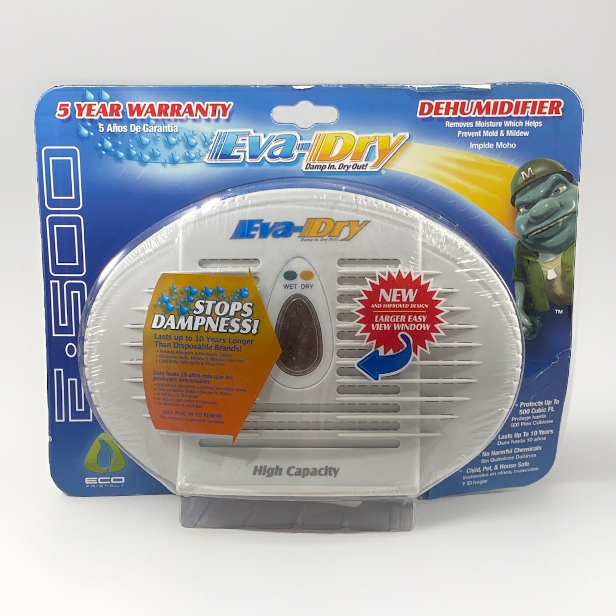 EVA-DRY E-500 High Capacity Renewable Dehumidifier for Small Spaces Gun ...