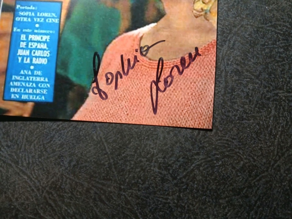 SOPHIA LOREN Authentic Hand Signed Autograph 4X6 PHOTO -- SEXY FAMOUS ...