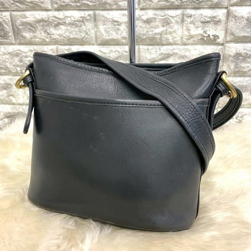 COACH Old Coach 4154 Leather Shoulder Bag Black | eBay