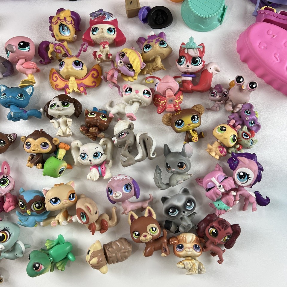 My Littlest Pet Shop Big Lot of Figures House Accessories LPS, Regular ...